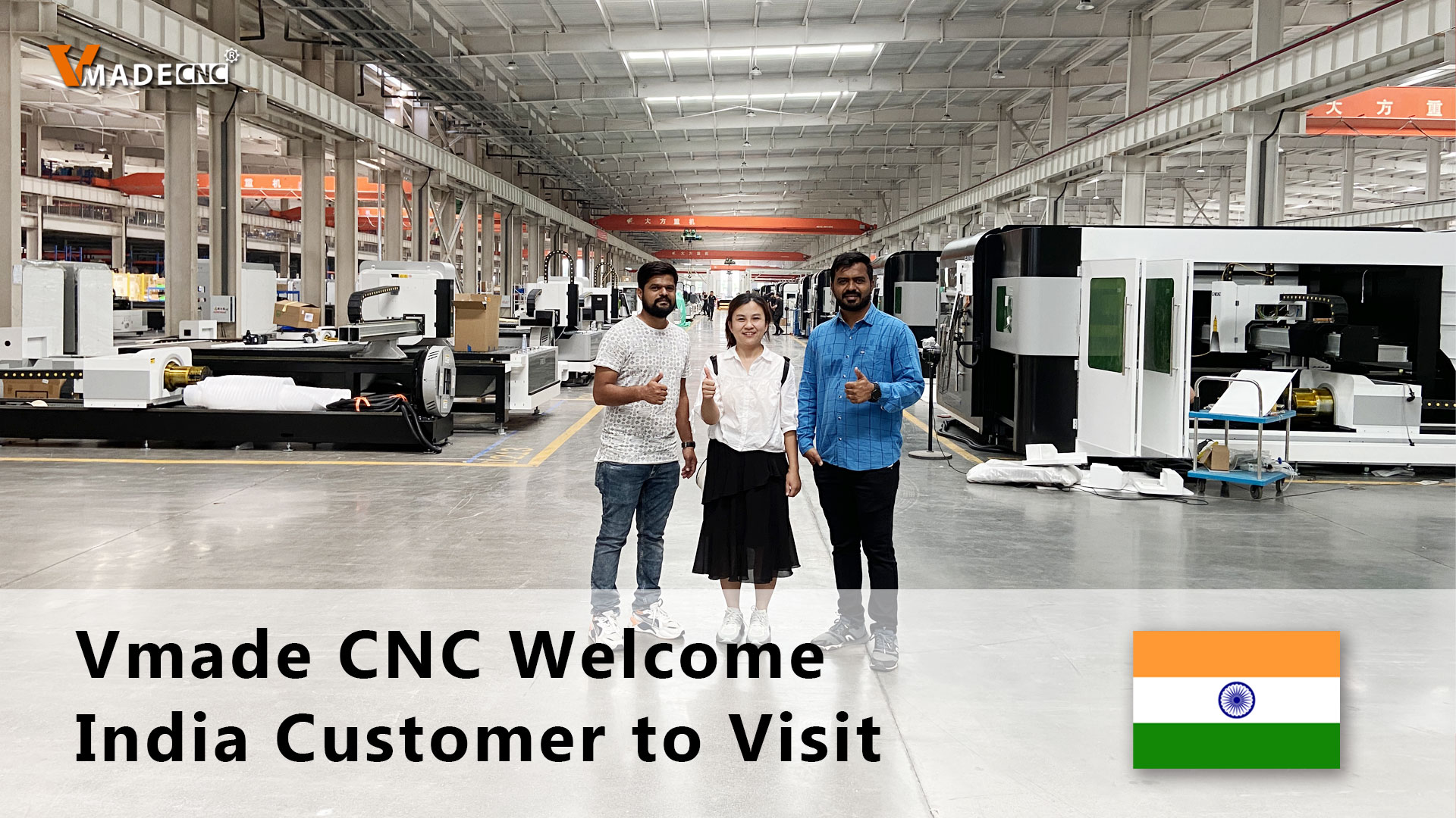 Vmade CNC Welcome India Customer to Visit Wholesaler